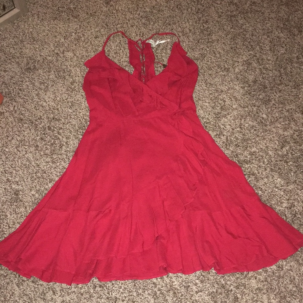 Urban Outfitters Red Frilly Mini Dress - Gem